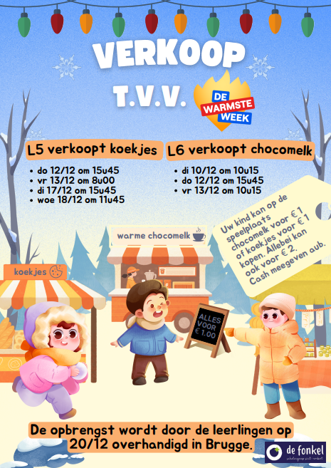 De Warmste Week: actie 5de & 6de leerjaar - Basisschool De Fonkel
